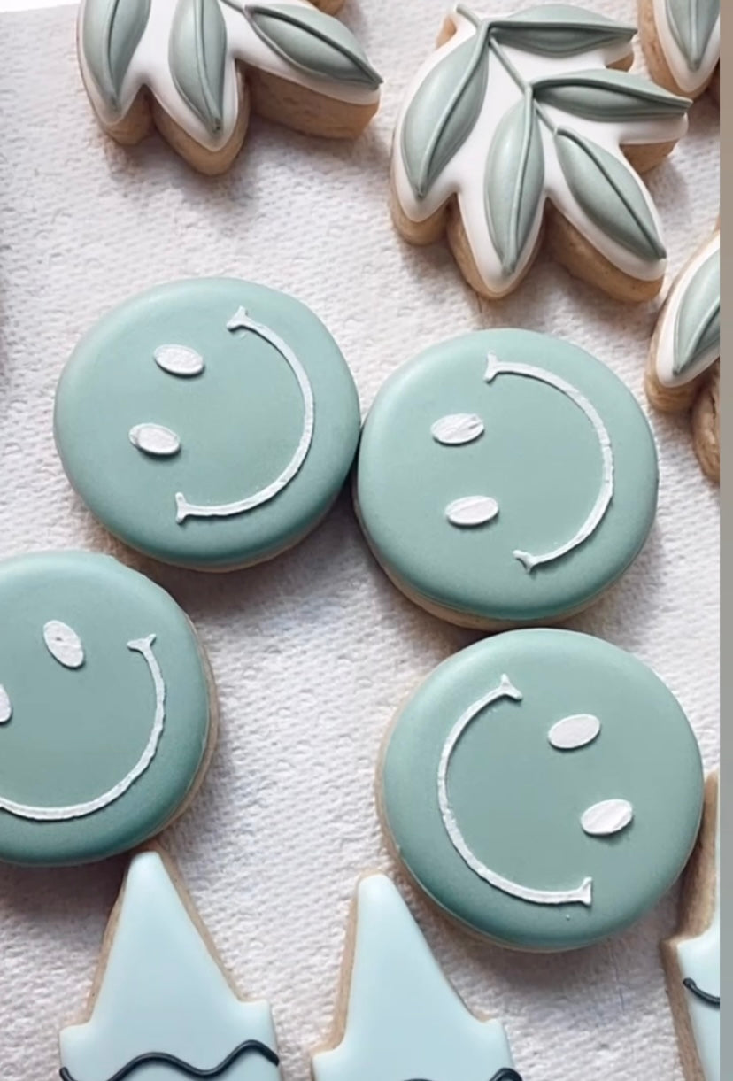 Happy face stencil (3D printed) – Charlson Cookie Co.