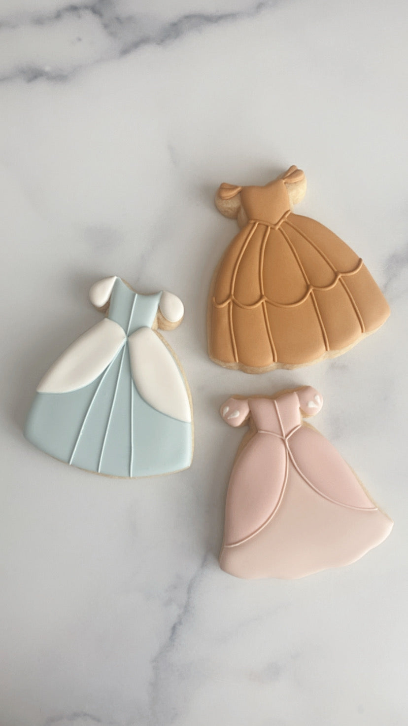 Princess dresses cookie cutter – Charlson Cookie Co.