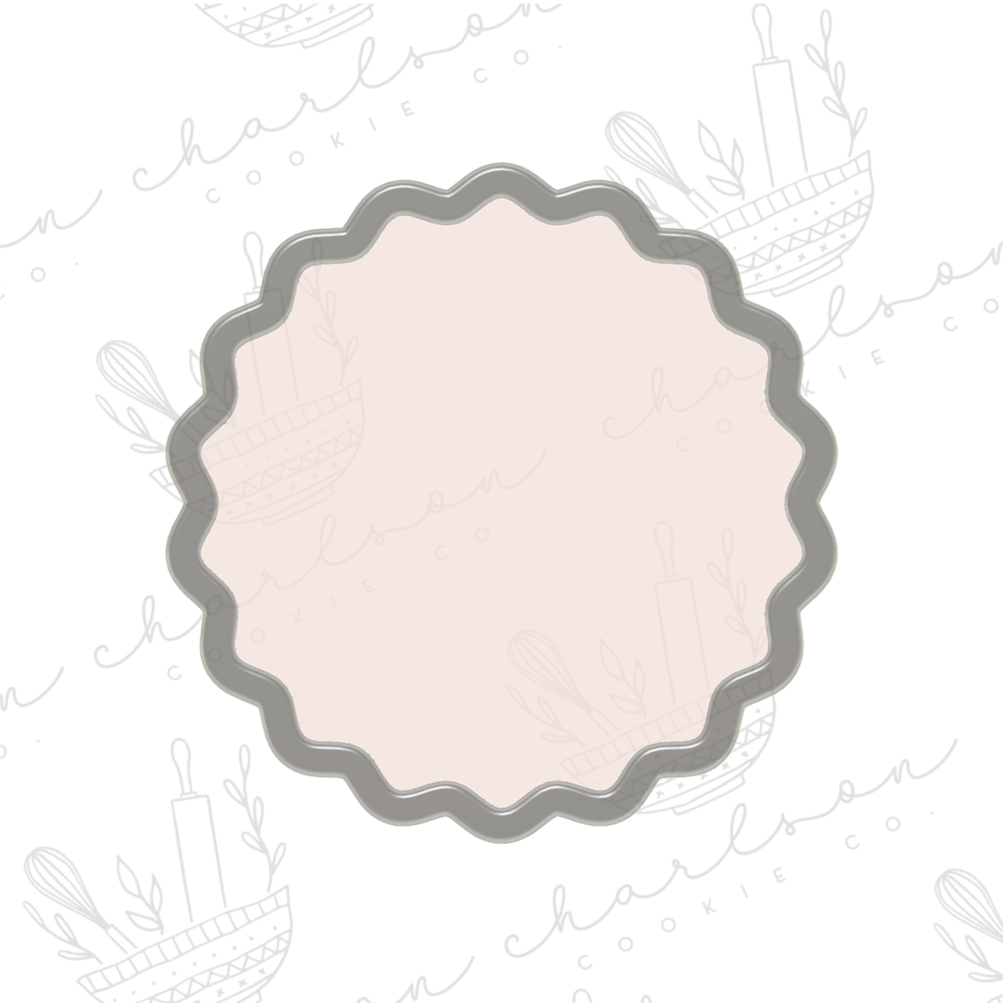 Wavy circle no. 2 cookie cutter – Charlson Cookie Co.